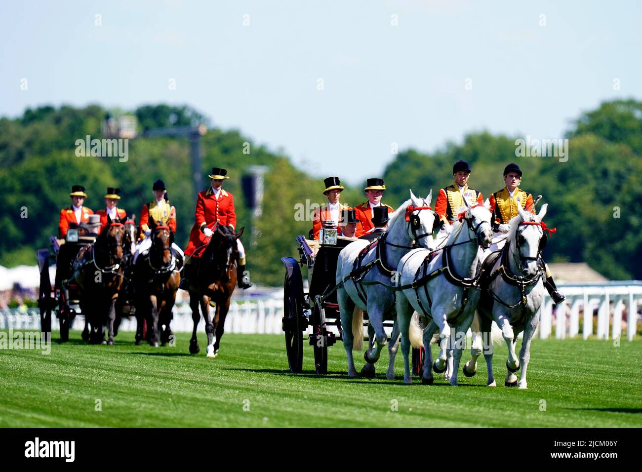 The Prince of Wales in the first carriage as the royal procession ...