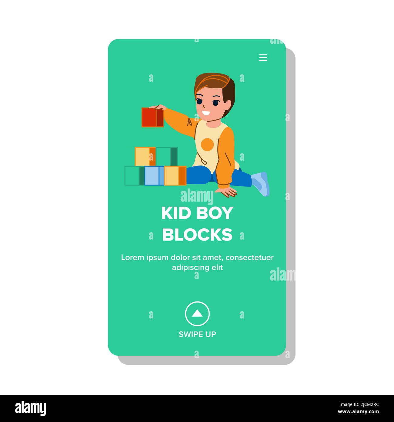 kid boy blocks vector Stock Vector Image & Art - Alamy