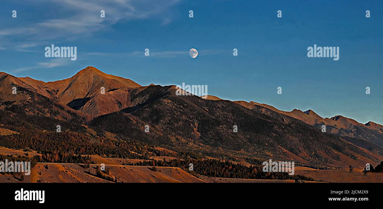 from Poncha Pass near Salida in central Colorado to the peaks southeast ...