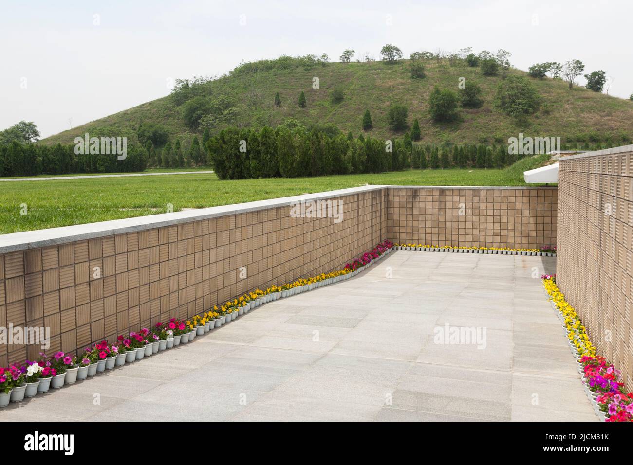 Walkway to the underground museum at The Han Yang Ling mausoleum (or ...