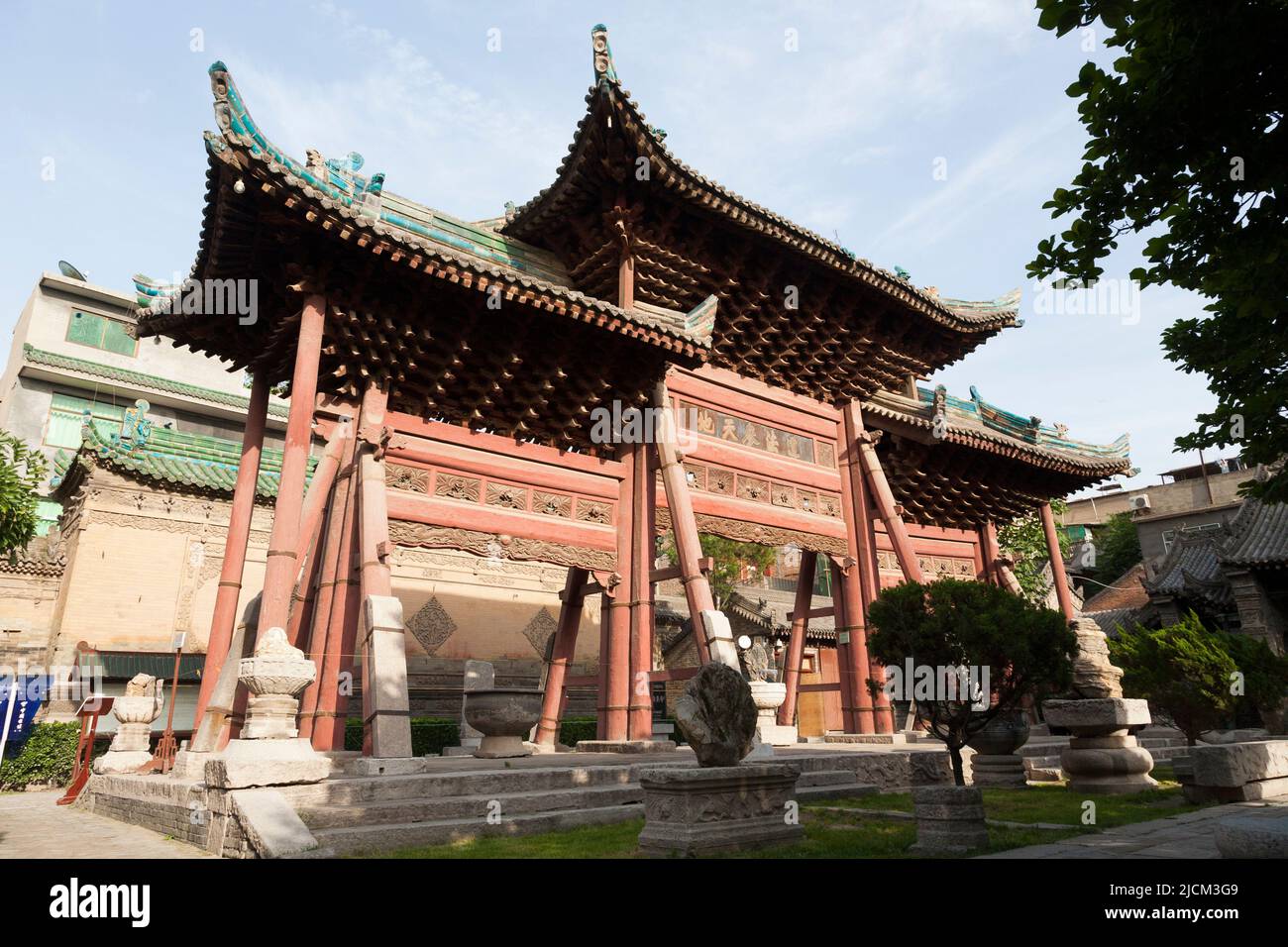 Pagoda building with three tiers & sweeping roof in the grounds of The ...
