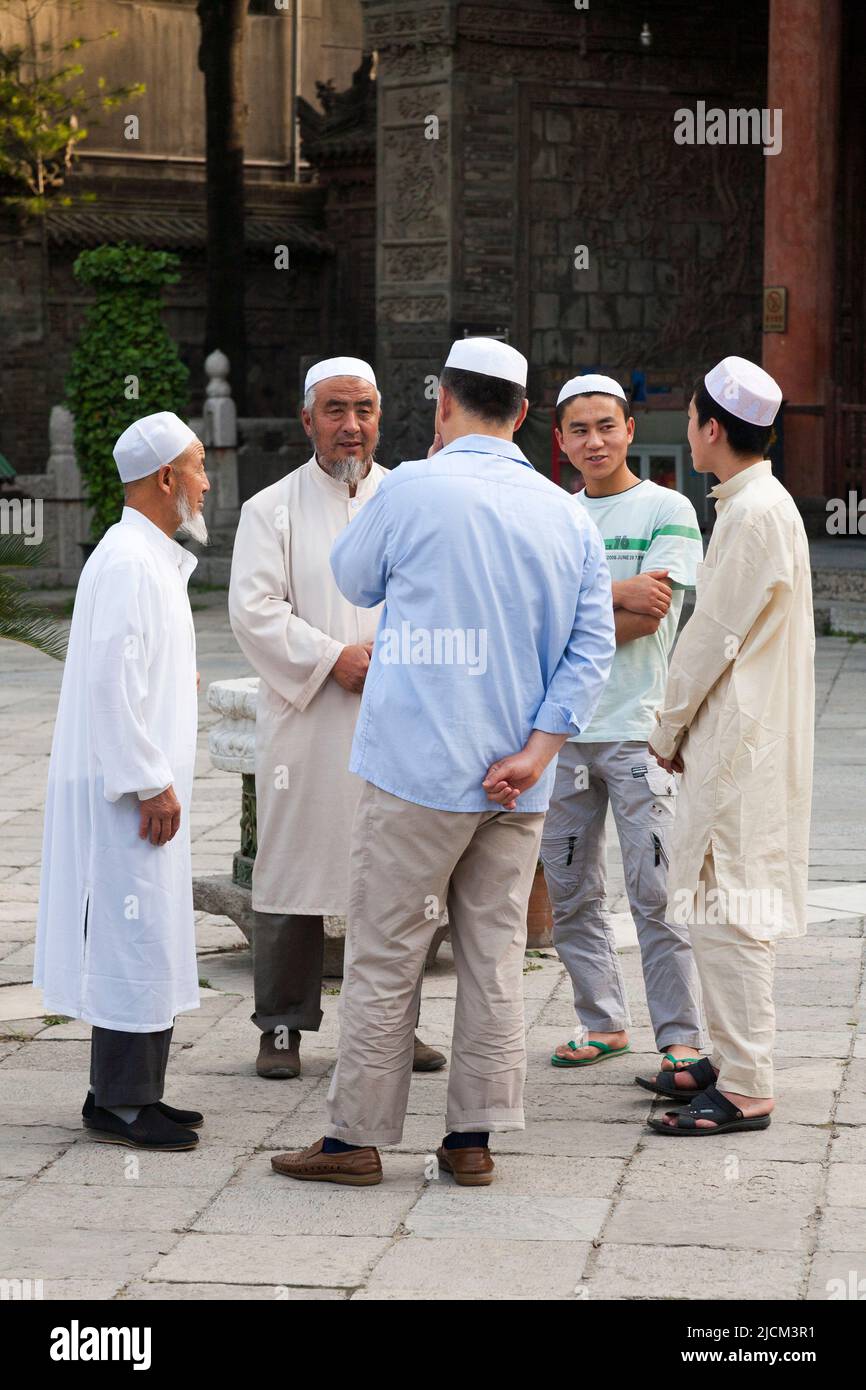 Chinese Muslim followers of Islam and the Islamic faith, photographed ...