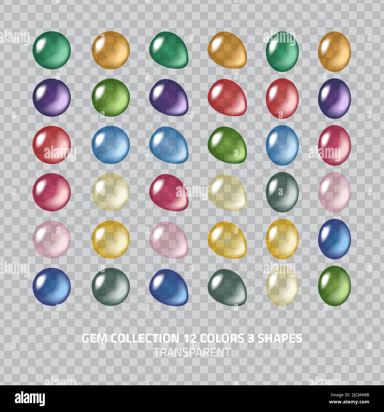 Polished gems Stock Vector Images - Alamy