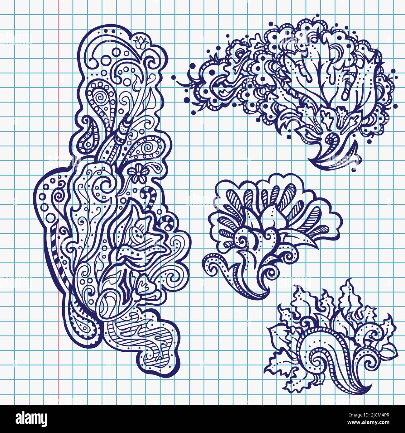 Notebook and pen flowers Cut Out Stock Images & Pictures - Alamy