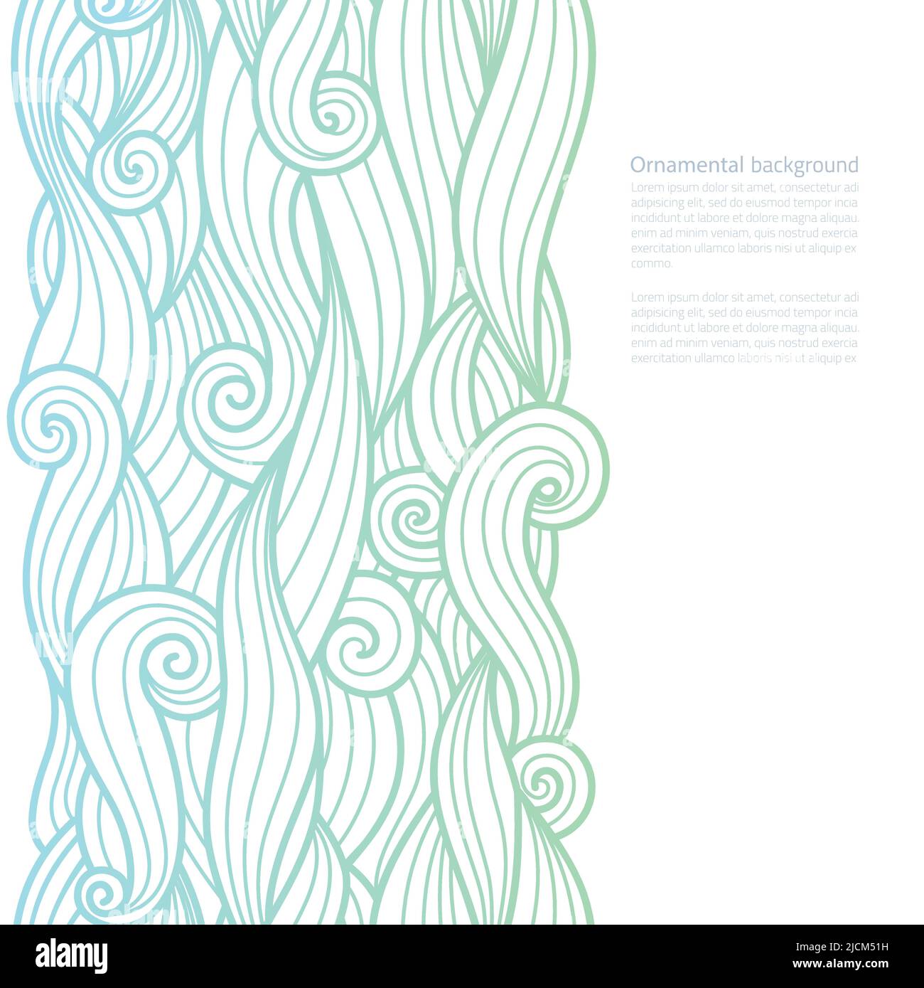 Vector waves ornate background with copy space Stock Vector Image & Art ...