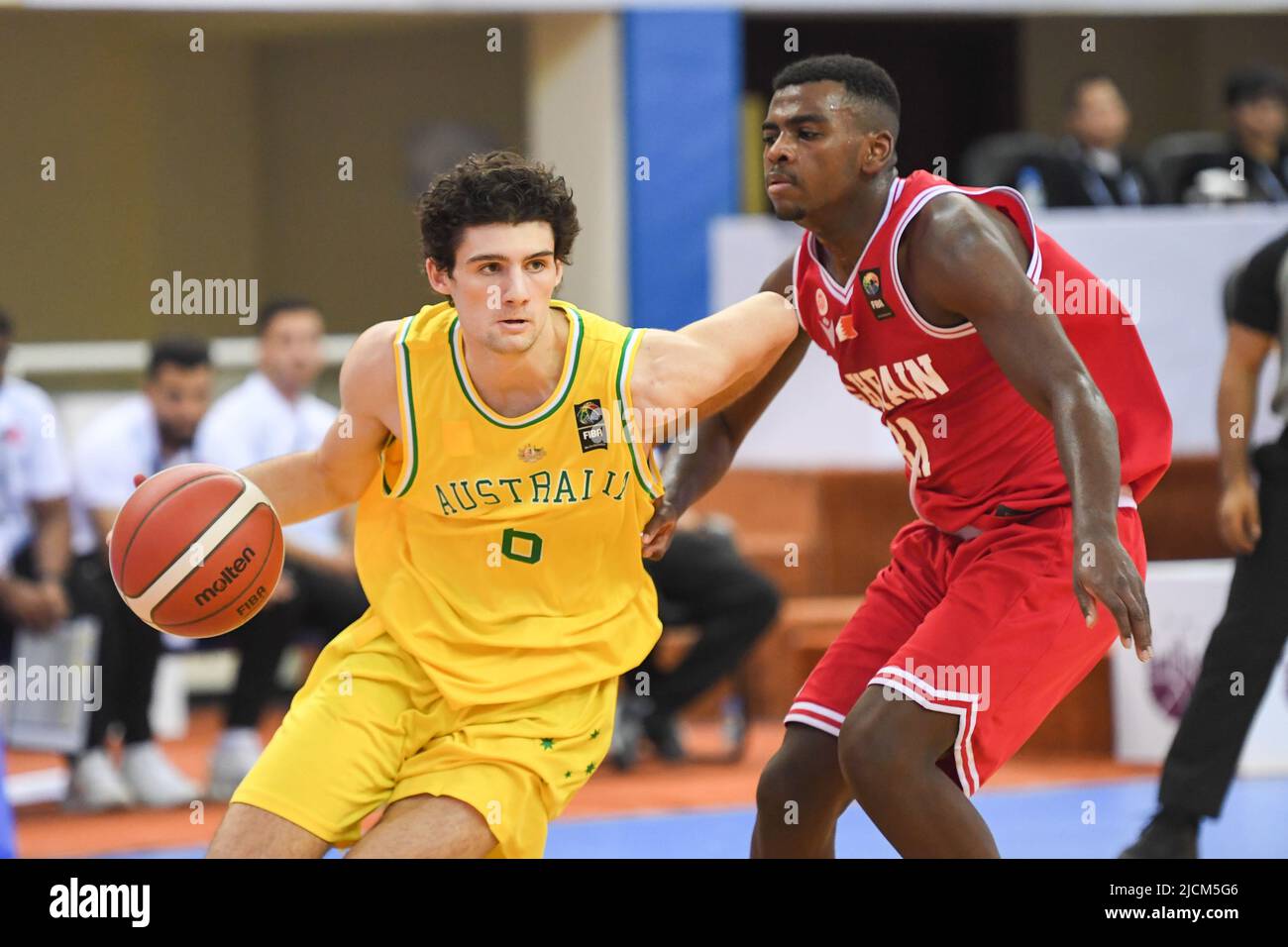 Doha, Qatar. 14th June, 2022. Tristan Devers (L) of Australia ...