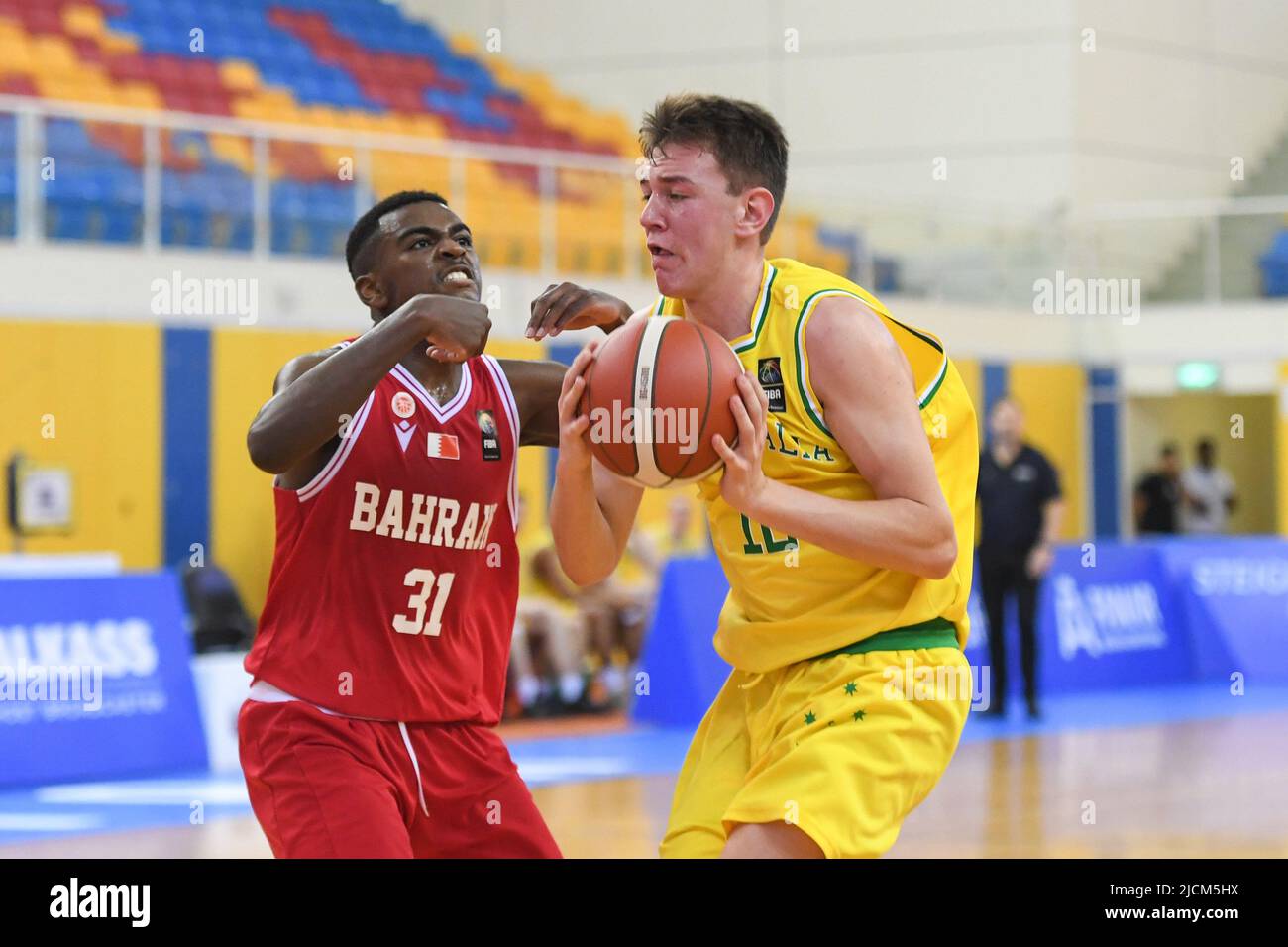 Doha, Qatar. 14th June, 2022. Mohamed Sami Salem Ateeq Salem (L) of ...