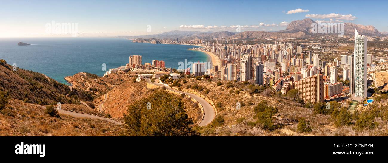 Benidorm, Costa Blanca - a coastal town and popular touristic resort in ...