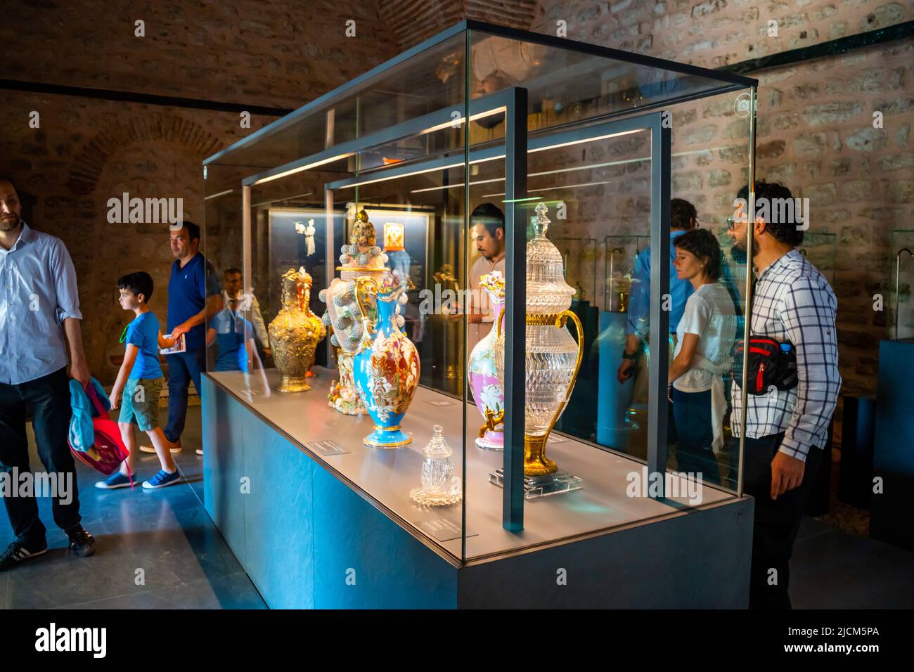 Istanbul, Turkey - May 28, 2022: Interiors and exhibits in Topkapi ...