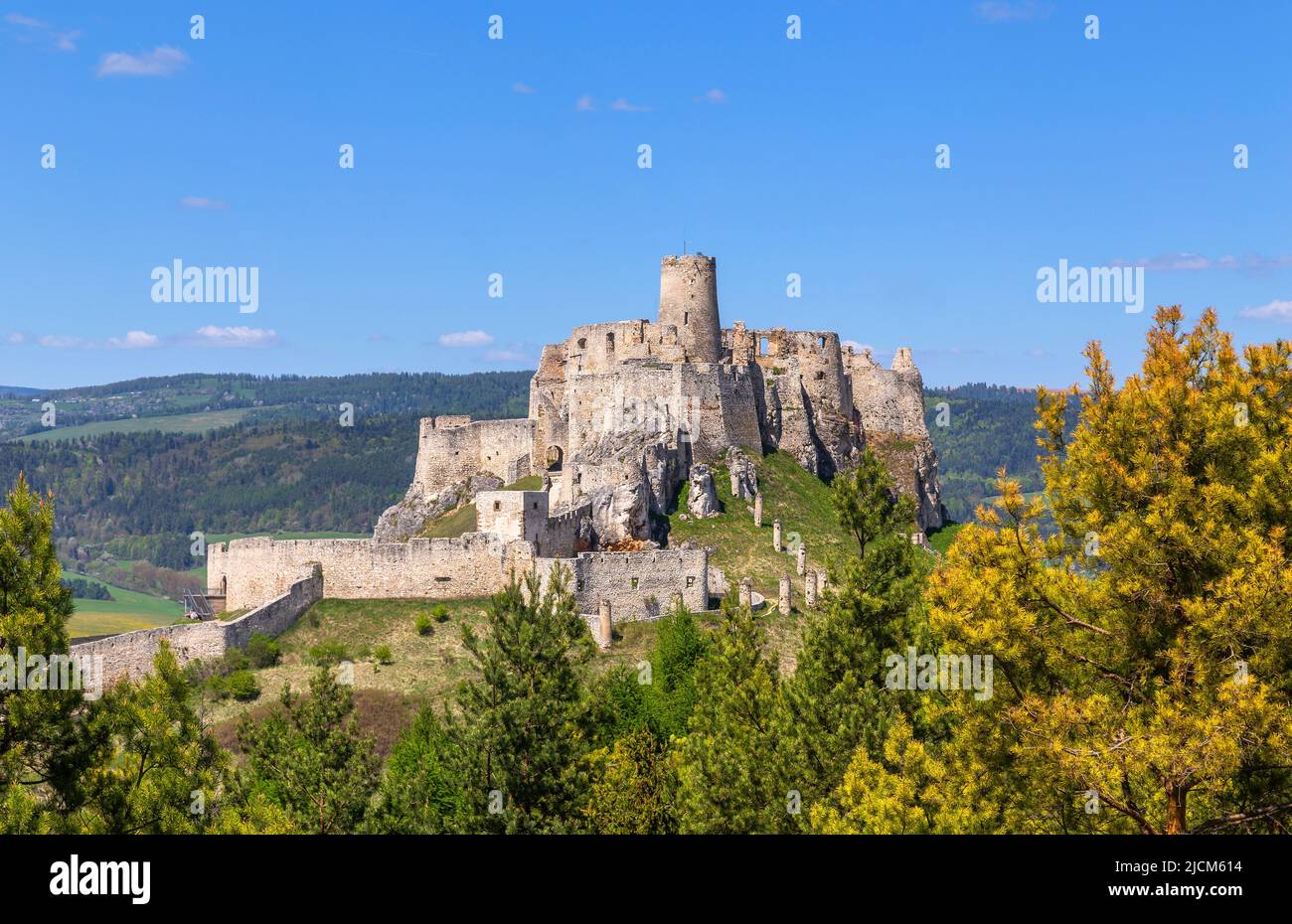 Spissky hrad castle ruins near Spisske Podhradie town, Spis region, Slovakia, Europe, biggest ...