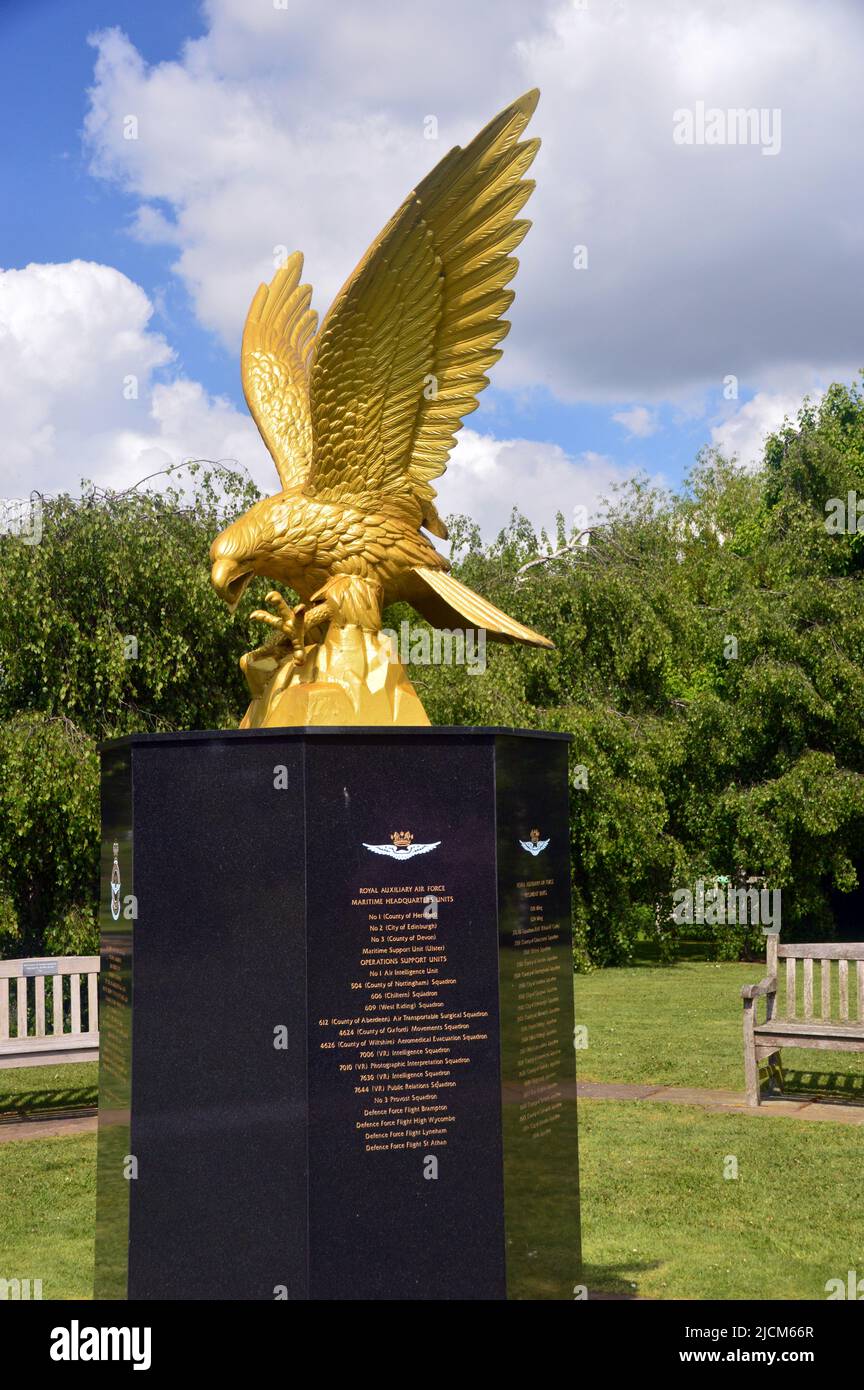 Golden Eagle Sculpture on Granite Plinth Memorial in Honour of the ...