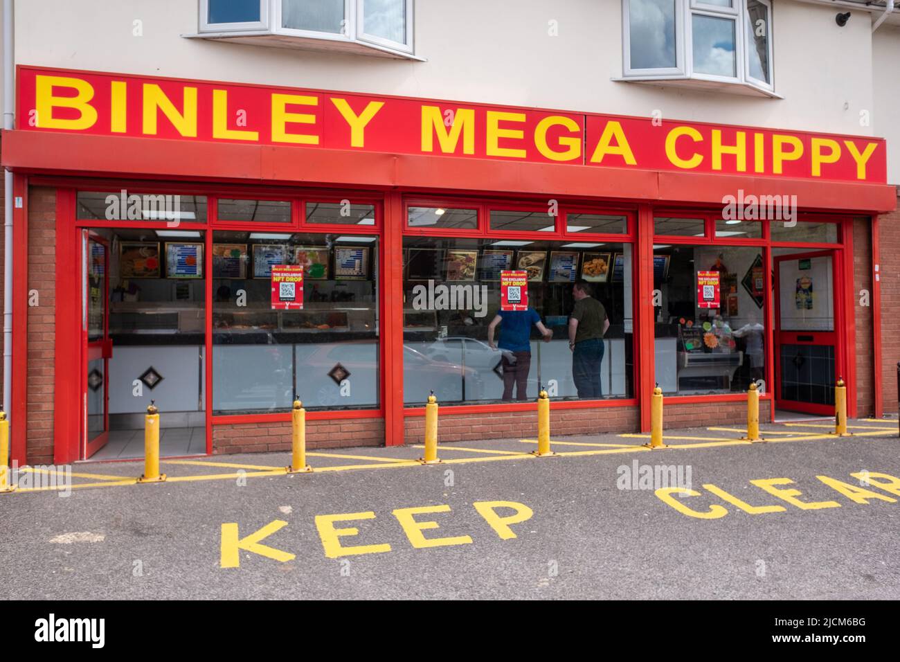 Binley Mega Chippy, Coventry, made famous by a viral Tik Tok video Stock Photo - Alamy
