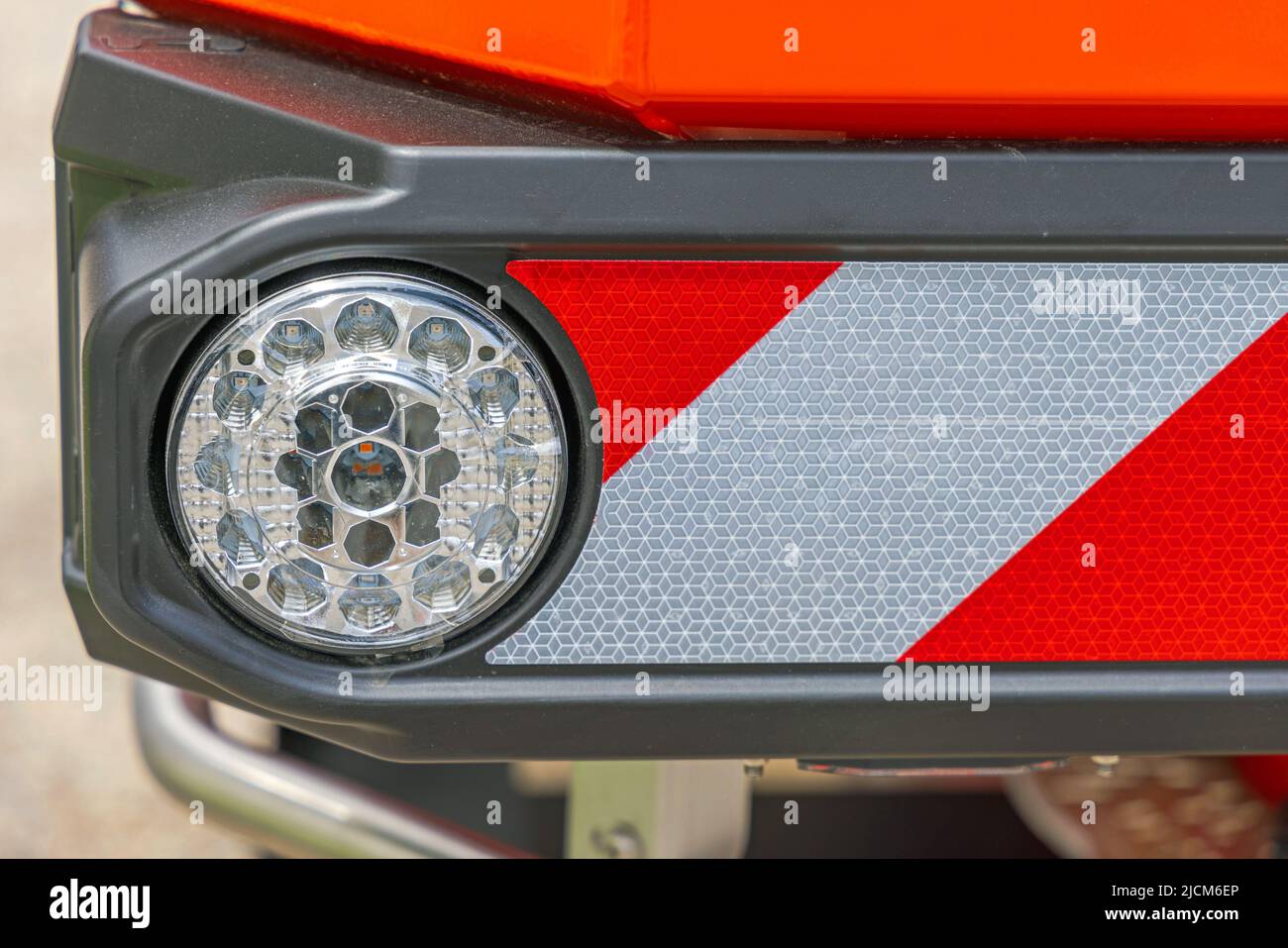 Led Light and Reflective Stripe at Construction Machine Safety Stock ...