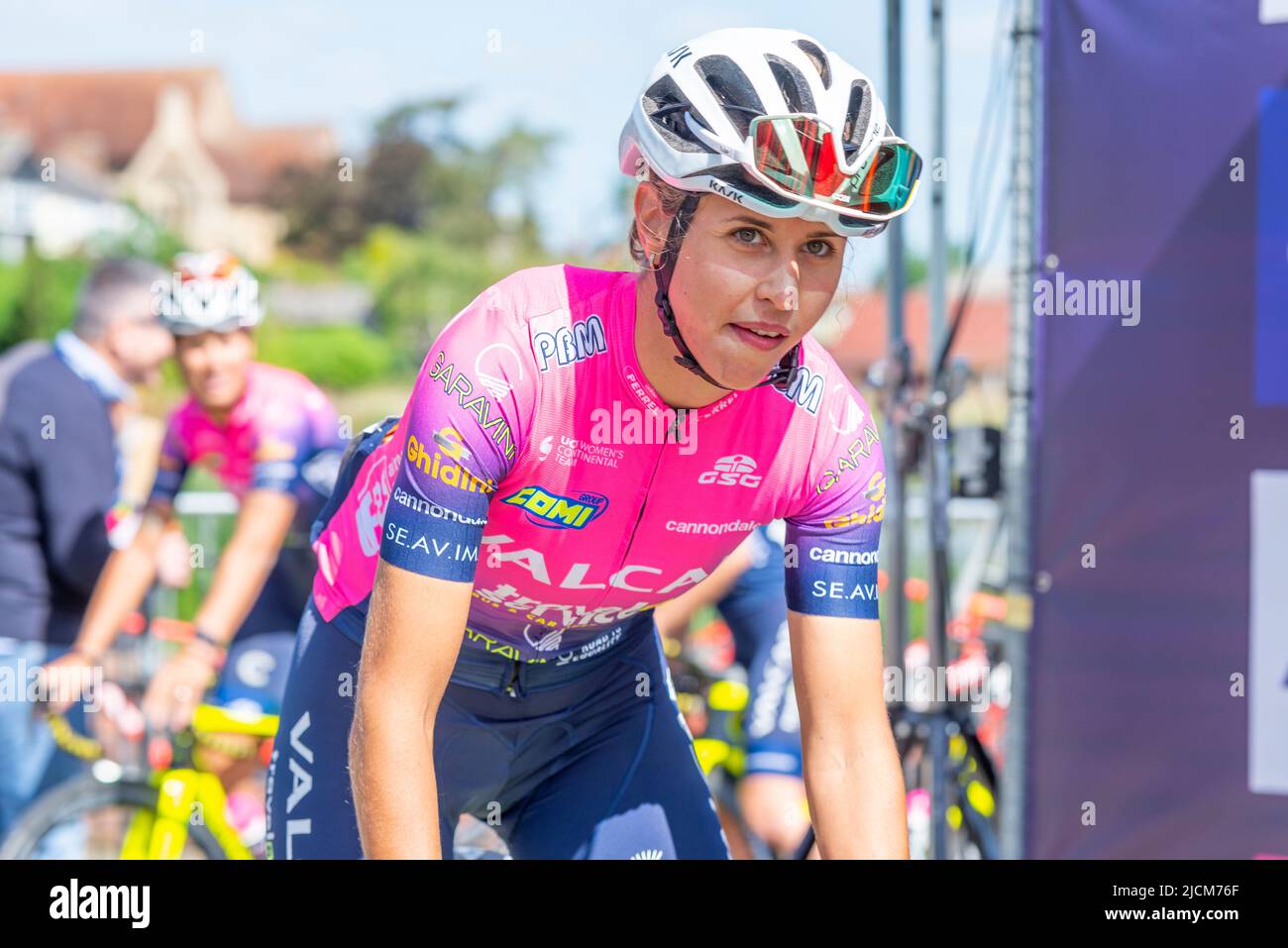 Silvia Persico cyclist of team Valcar Travel & Service at the ...