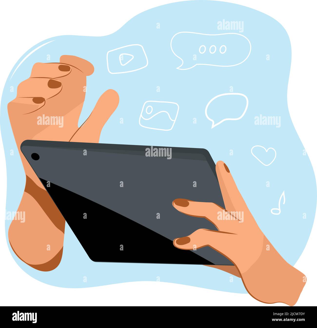 Mobile phone in hand Stock Vector Image & Art - Alamy