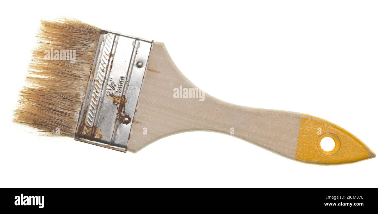 Old brush isolated on white background Stock Photo - Alamy