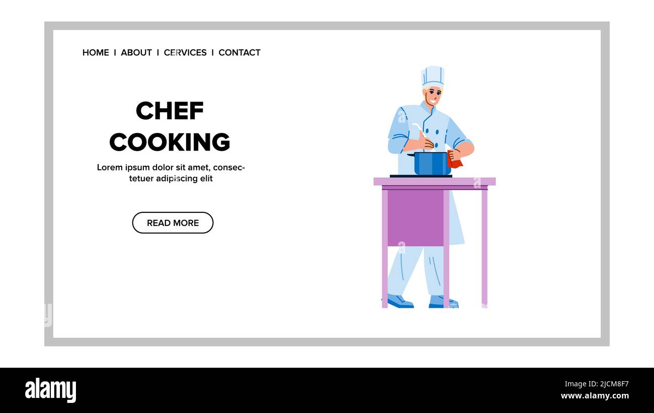 chef cooking vector Stock Vector Image & Art - Alamy