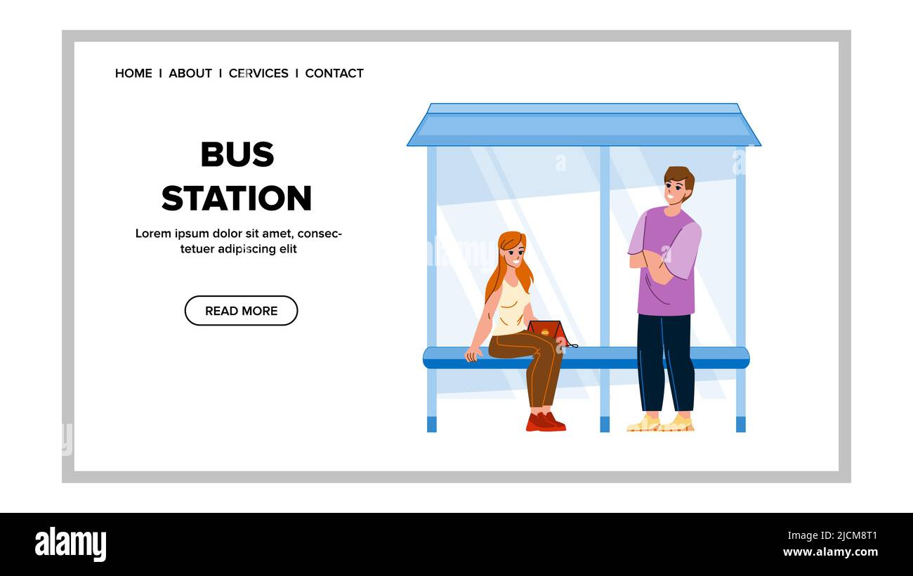 bus station vector Stock Vector Image & Art - Alamy