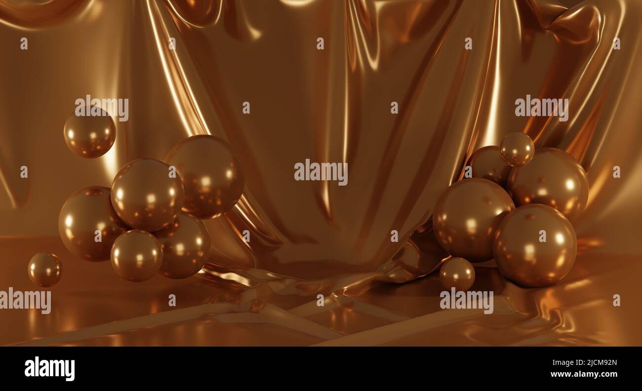 3d render. abstract geometric gold background. 3d vertical illustration ...