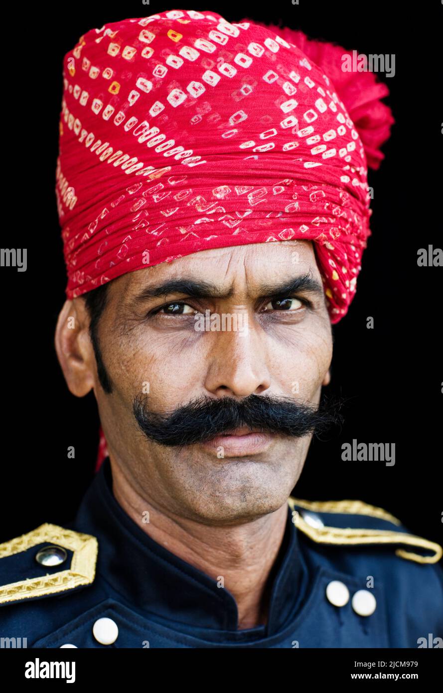 Indian man security guard portrait hi-res stock photography and images ...