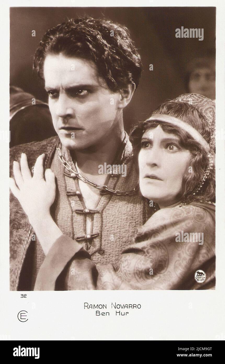 Portrait of Ramon Novarro and Claire McDowell in Ben-Hur A Tale of the ...
