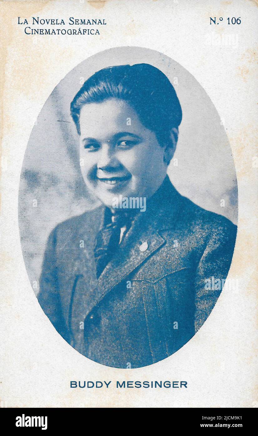 Portrait of Buddy Messinger - Silent Hollywood era Stock Photo - Alamy