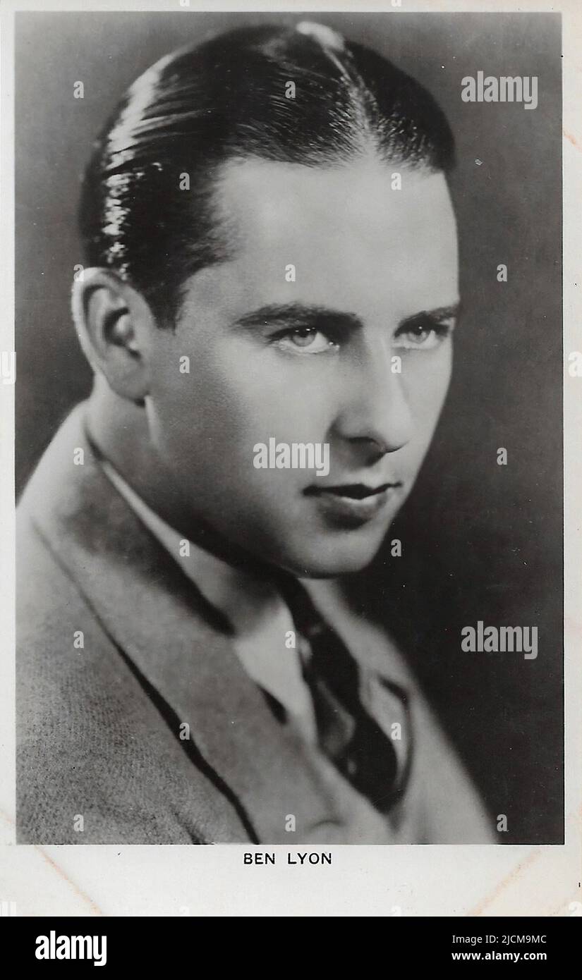 Portrait of Ben Lyon 002 - Silent Hollywood era Stock Photo - Alamy