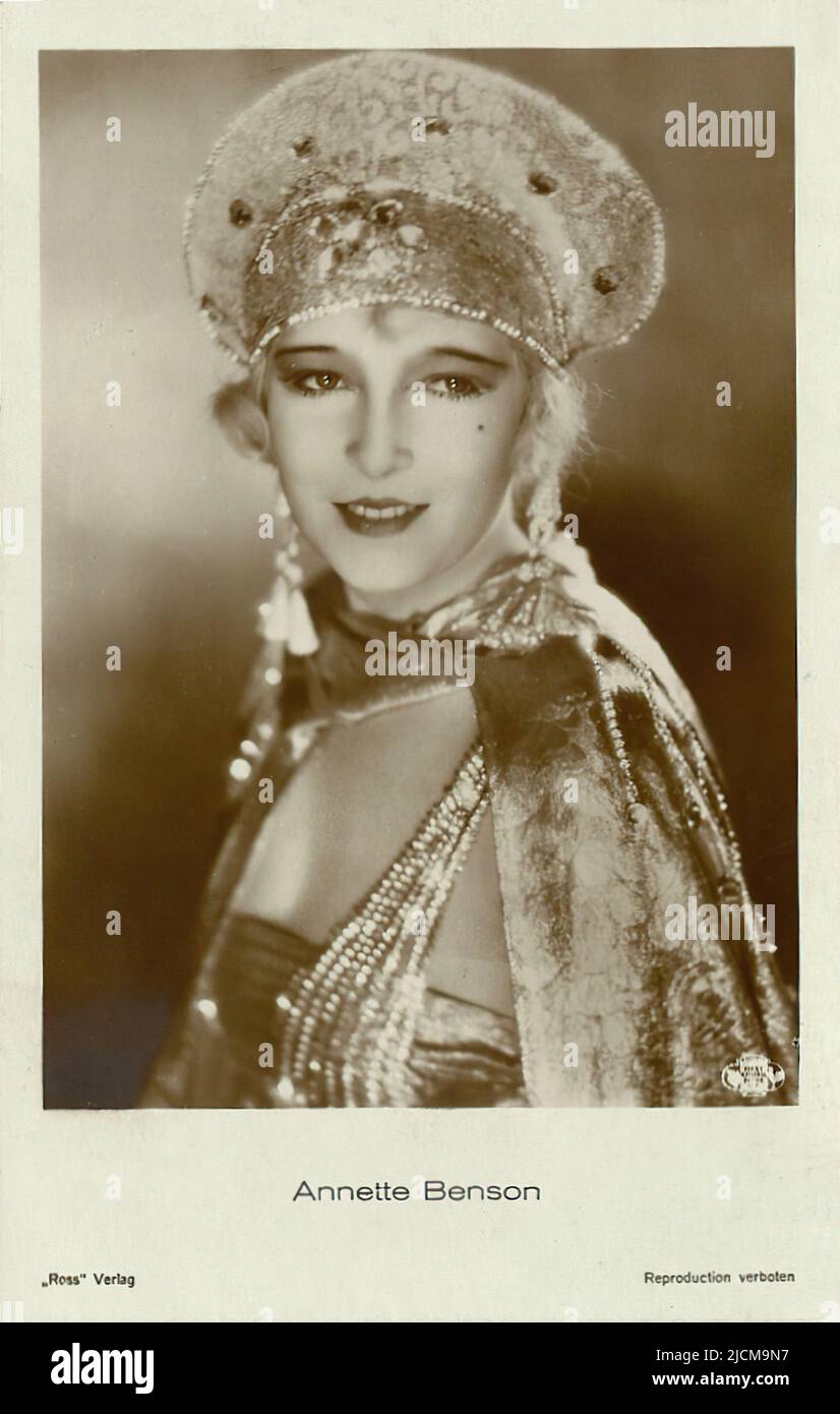 Portrait of Annette Benson - Silent Hollywood era Stock Photo - Alamy