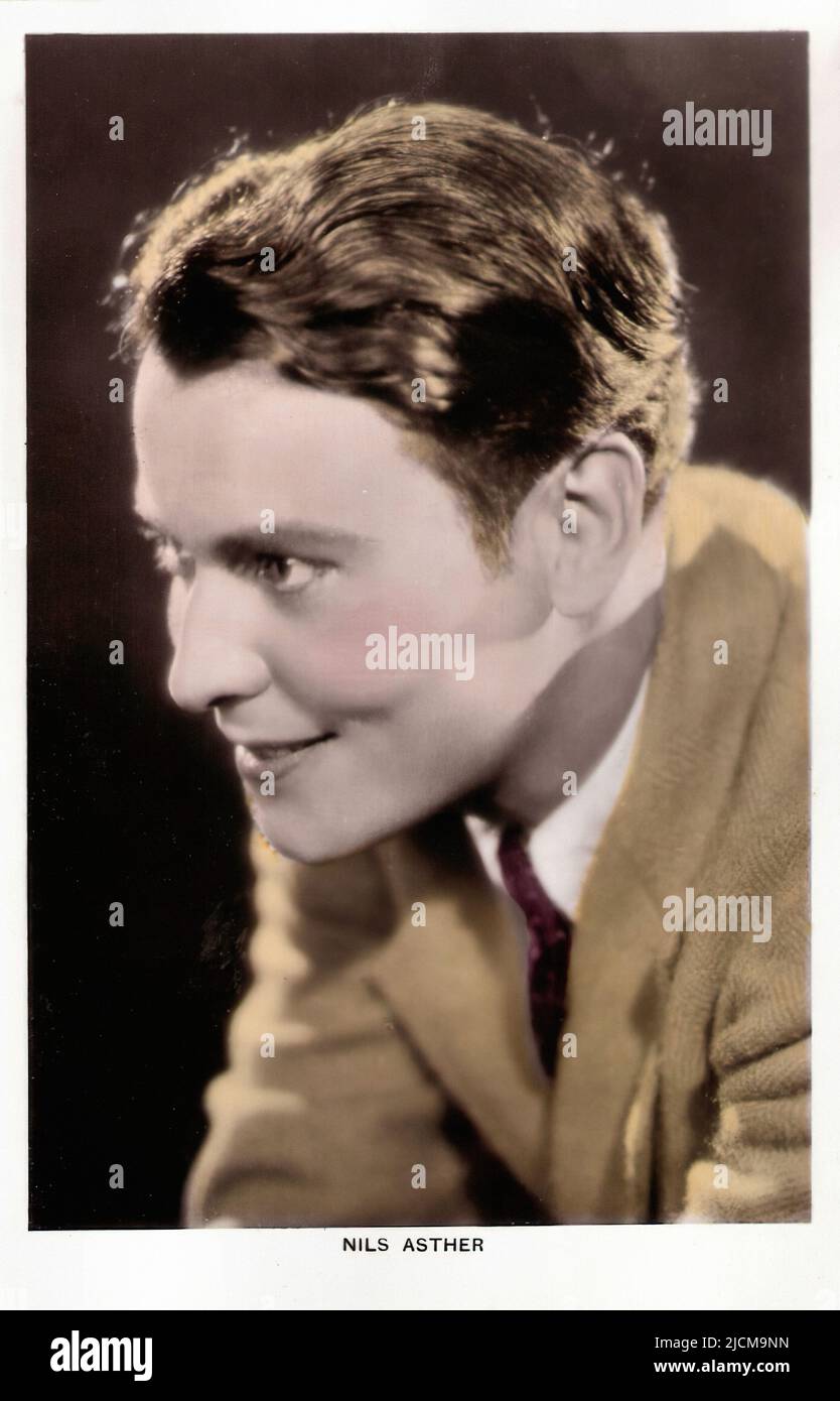 Portrait of Nils Asther - Silent Hollywood era Stock Photo - Alamy