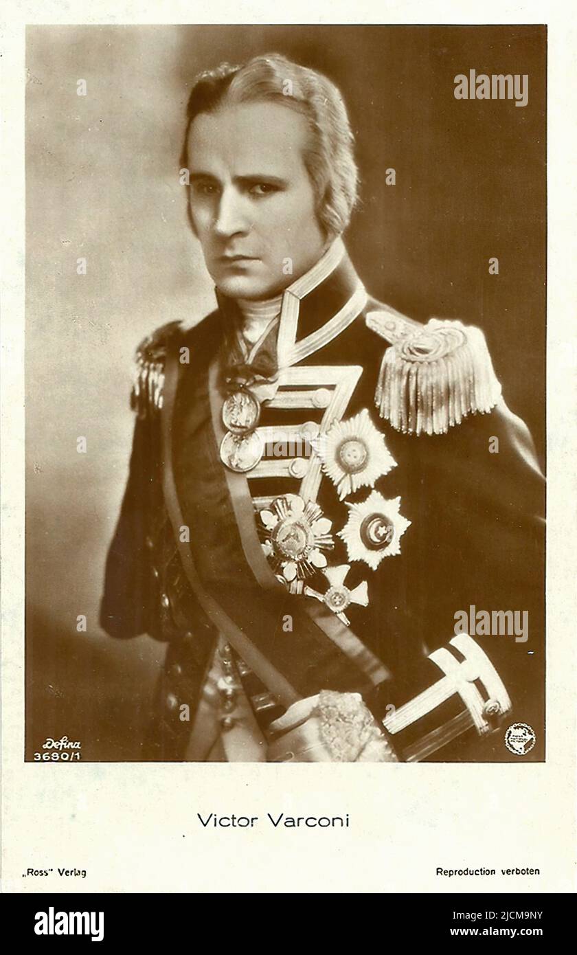 Portrait of Victor Varconi in The Divine Lady (1929) - Silent Hollywood era Stock Photo - Alamy