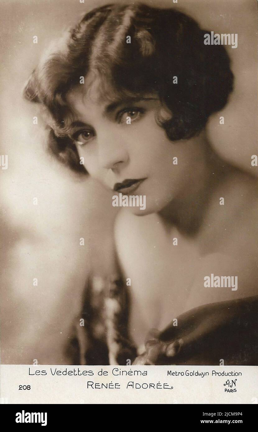 Portrait of Renée Adorée - Silent Hollywood era Stock Photo - Alamy