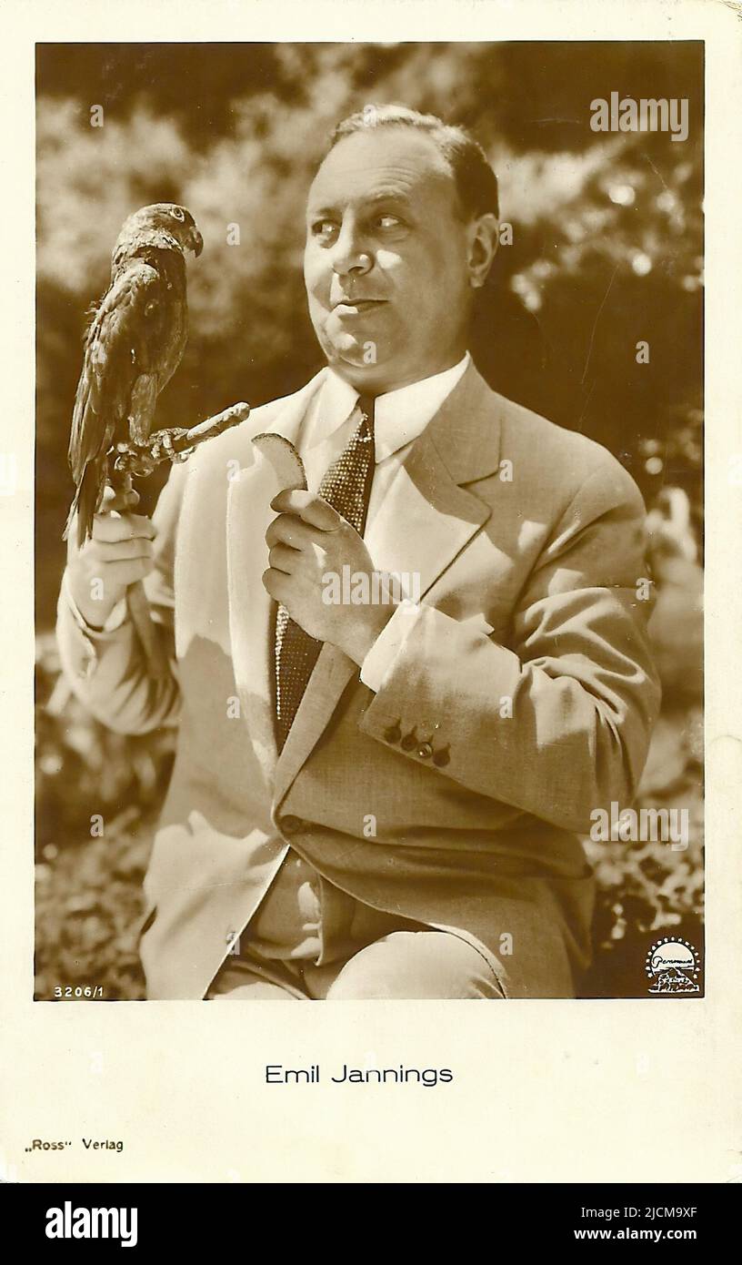 Portrait of Emil Jannings - Silent Hollywood era Stock Photo - Alamy