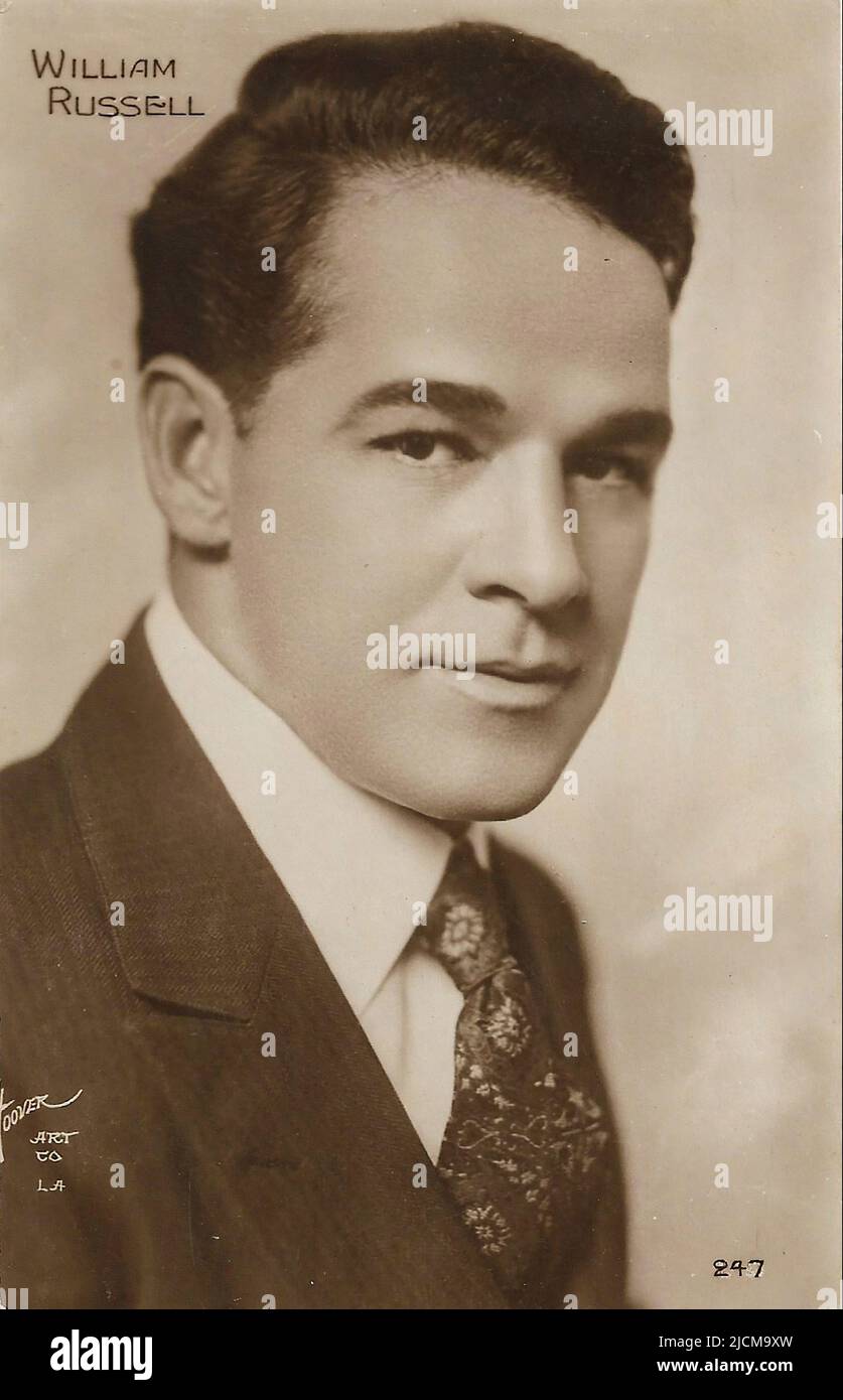 Portrait of William Russell - Silent Hollywood era Stock Photo - Alamy