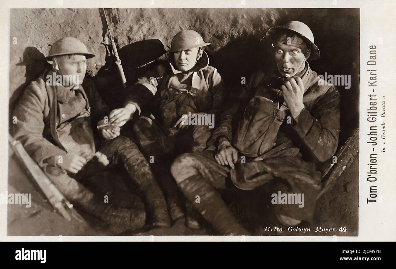 Portrait of Tom O'Brien, John Gilbert, and Karl Dane in The Big Parade ...