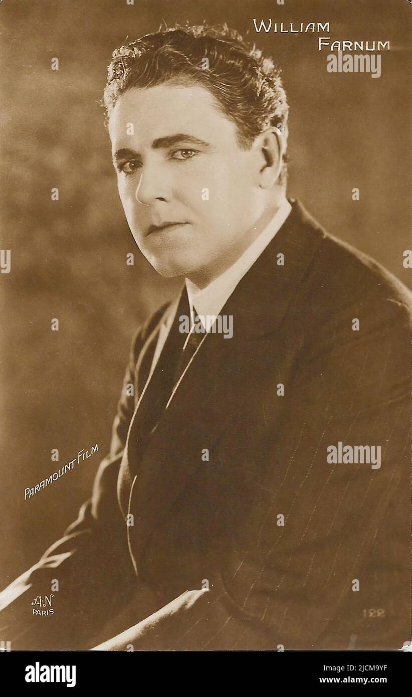 Portrait of William Farnum 006 - Silent Hollywood era Stock Photo - Alamy