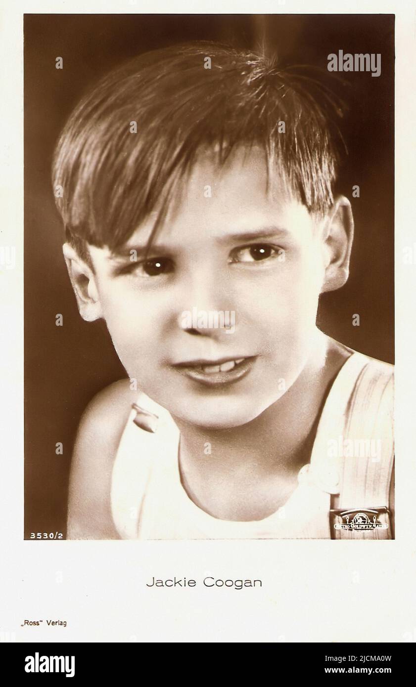 Portrait of Jackie Coogan - Silent Hollywood era Stock Photo - Alamy