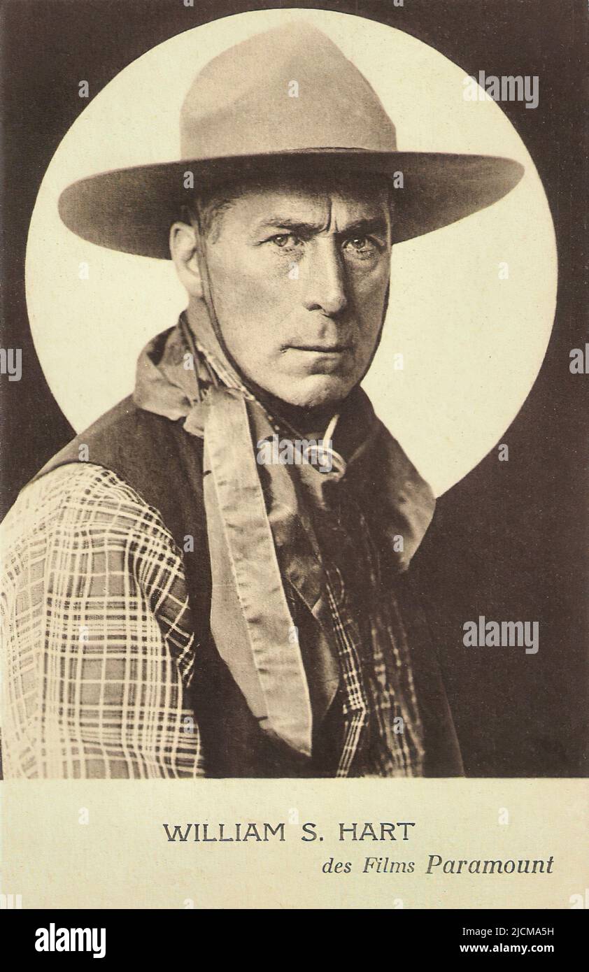 Portrait of William S. Hart - Silent Hollywood era Stock Photo - Alamy