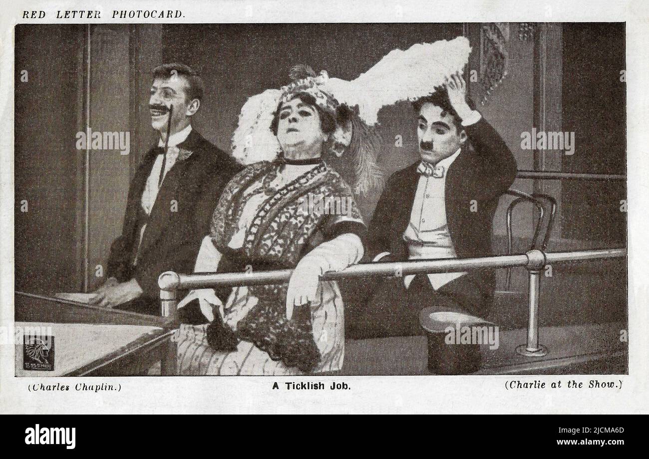 Portrait of Chaplin Charlie and Carrie Clark Ward in A Night in the ...