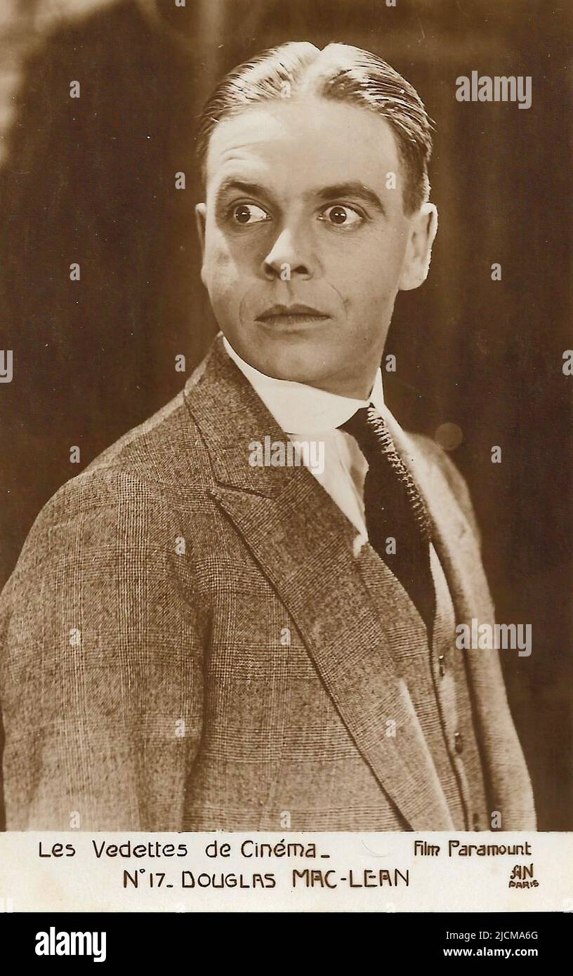 Portrait of Douglas MacLean - Silent Hollywood era Stock Photo - Alamy