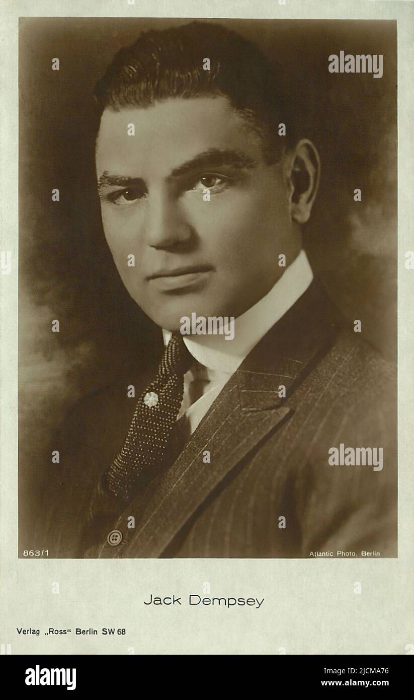 Portrait of Jack Dempsey - Silent Hollywood era Stock Photo - Alamy