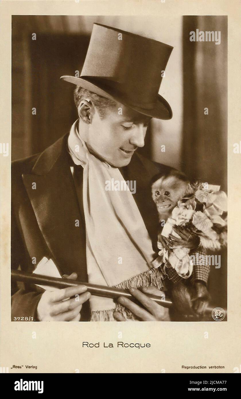 Portrait of Rod La Rocque - Silent Hollywood era Stock Photo - Alamy