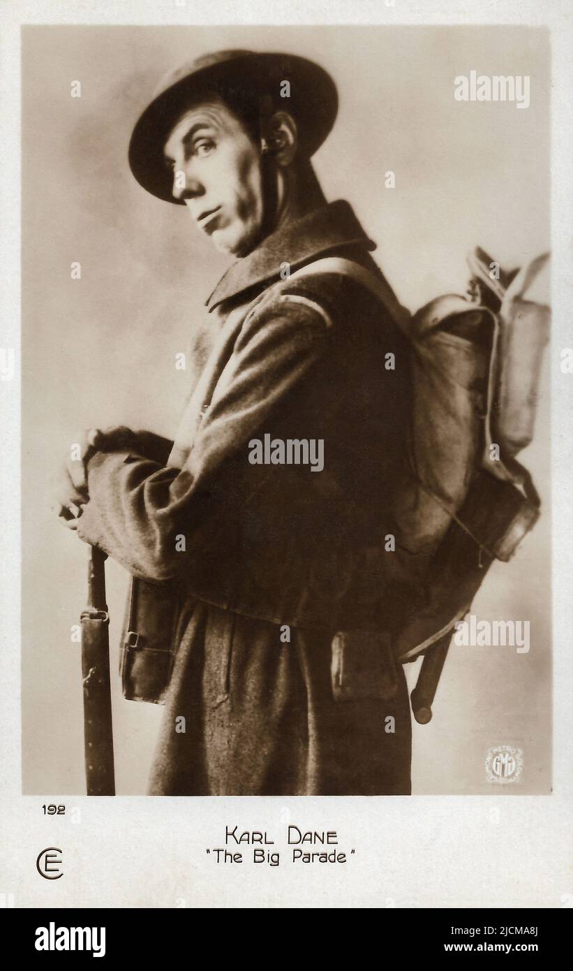 Portrait of Karl Dane in The Big Parade (1925) - Silent Hollywood era ...