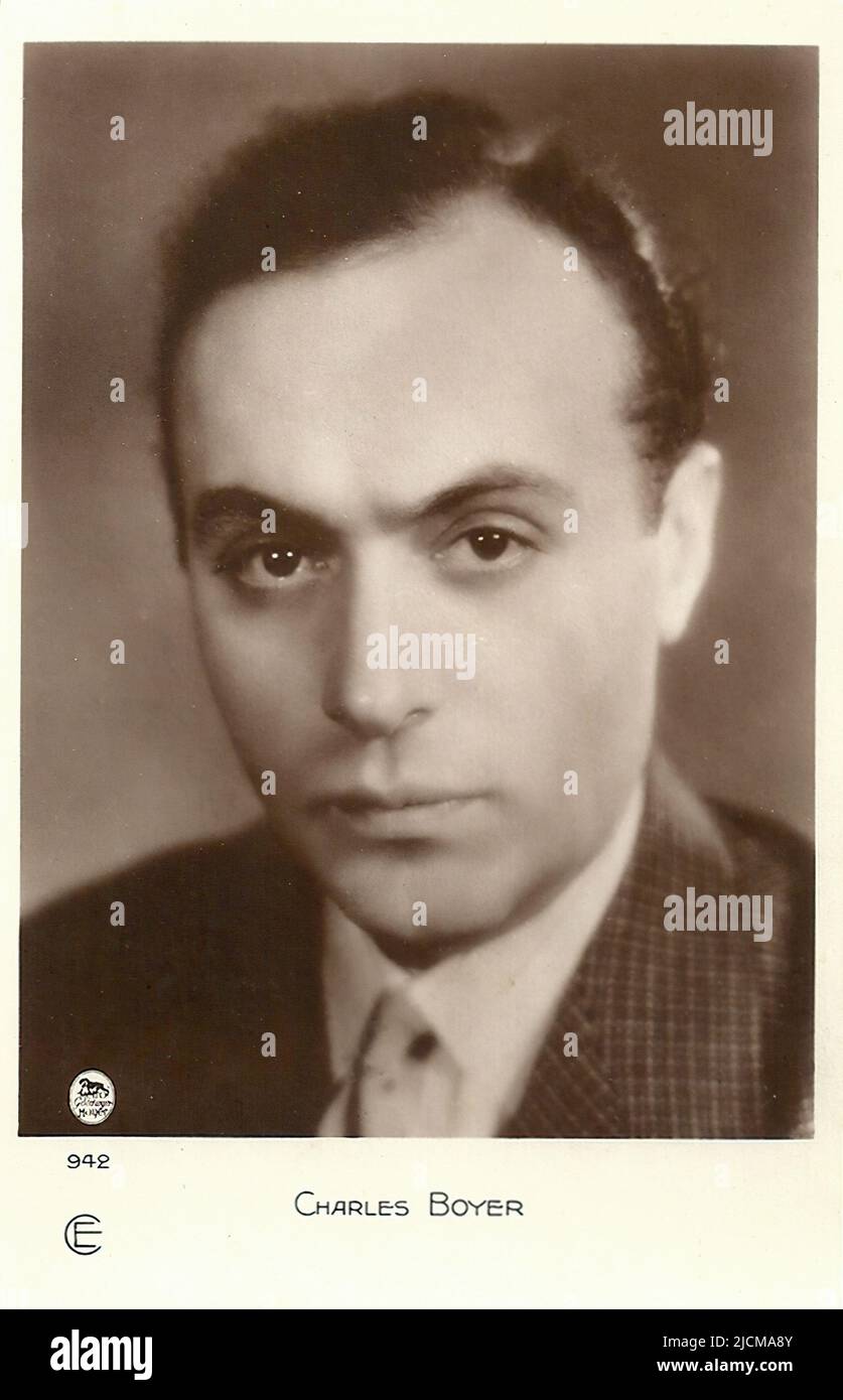 Portrait of Charles Boyer - Silent Hollywood era Stock Photo - Alamy