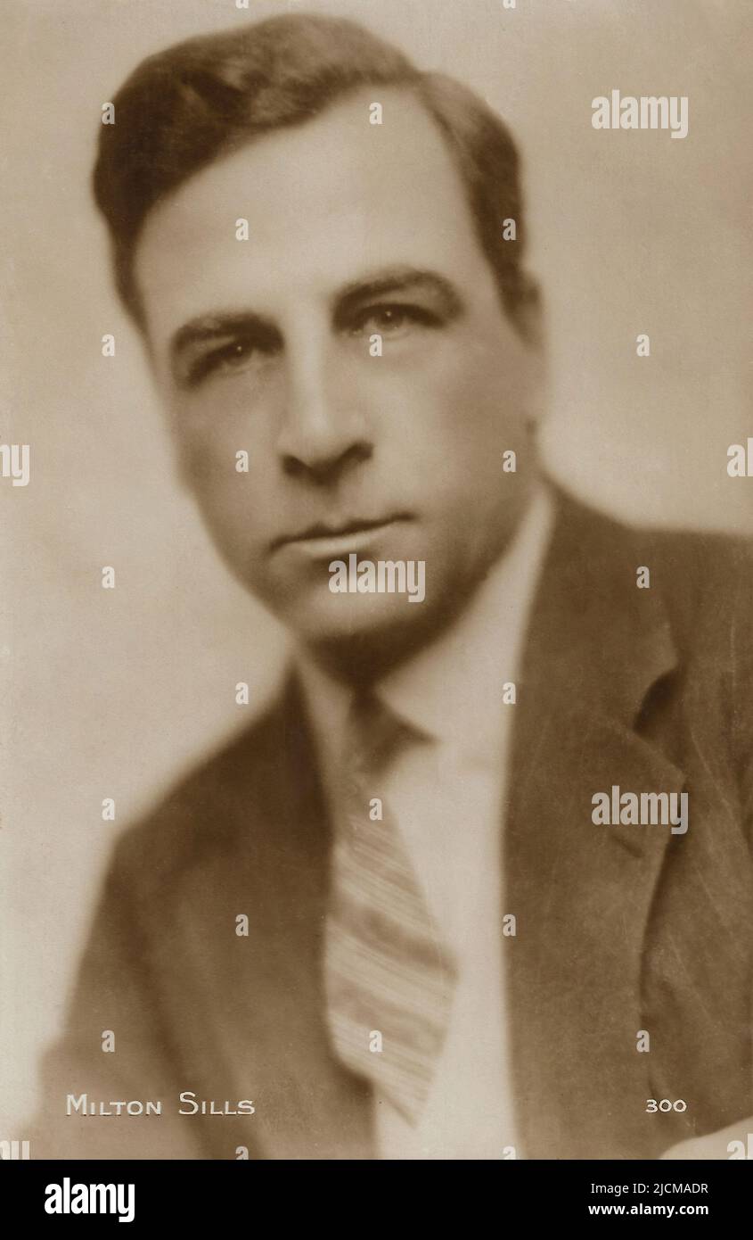 Portrait of Milton Sills 003 - Silent Hollywood era Stock Photo - Alamy