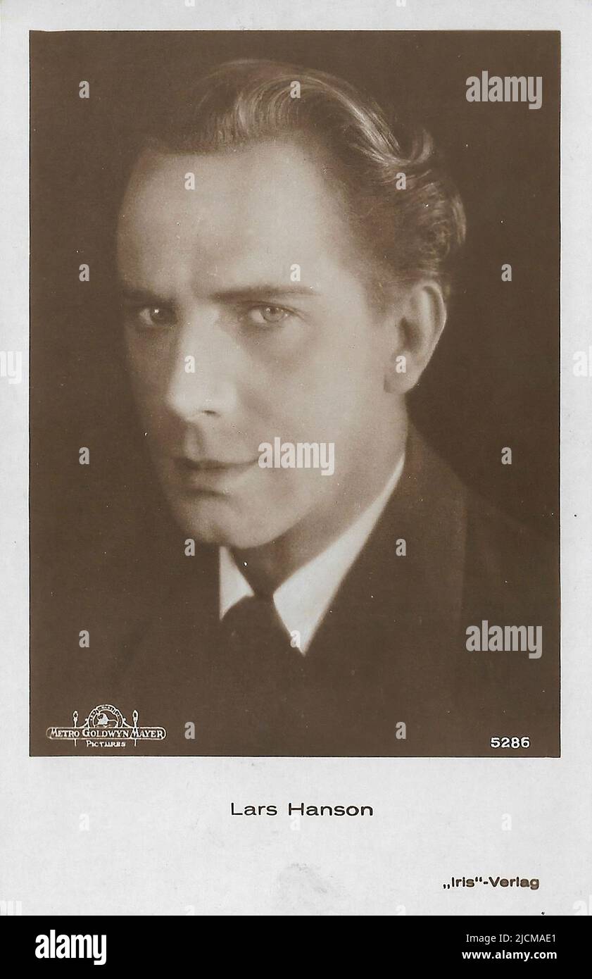Portrait of Lars Hanson - Silent Hollywood era Stock Photo - Alamy