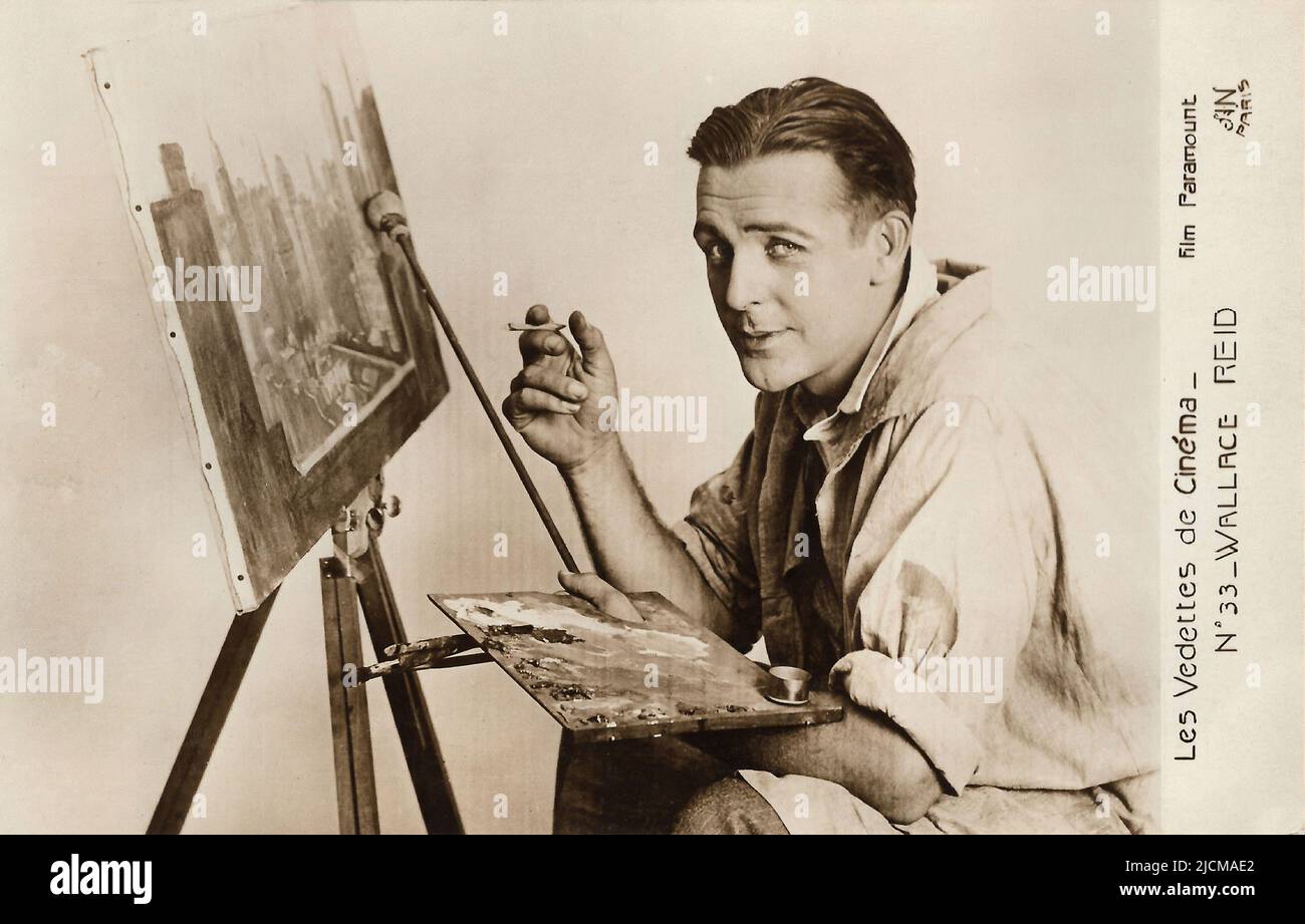Portrait of Wallace Reid - Silent Hollywood era Stock Photo - Alamy