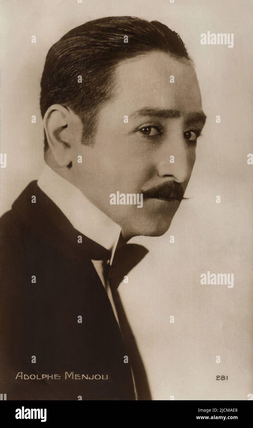 Portrait of Adolphe Menjou 003 - Silent Hollywood era Stock Photo - Alamy