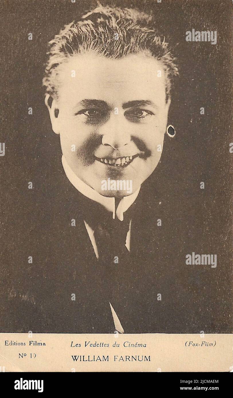 Portrait of William Farnum 002 - Silent Hollywood era Stock Photo - Alamy
