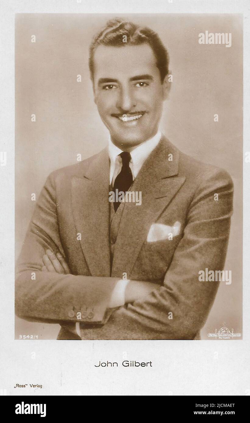 Portrait of John Gilbert 00011 - Silent Hollywood era Stock Photo - Alamy