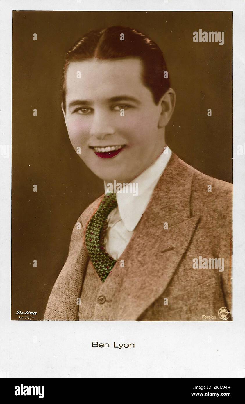 Portrait of Ben Lyon - Silent Hollywood era Stock Photo - Alamy